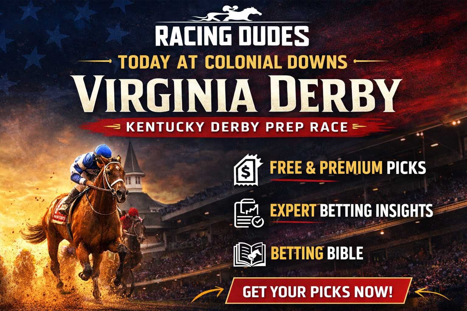 Virginia Derby Picks Today at Colonial Downs: Free Picks, Premium ...