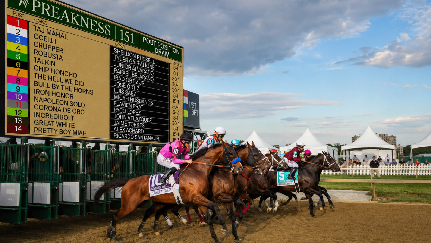 2026 Preakness Stakes Odds Picks Post Positions Full Field Drawn At